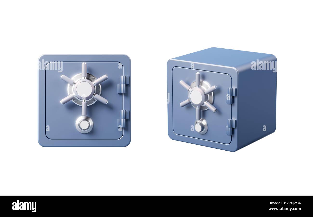 Safe box with cartoon style, 3d rendering. Digital drawing Stock Photo ...