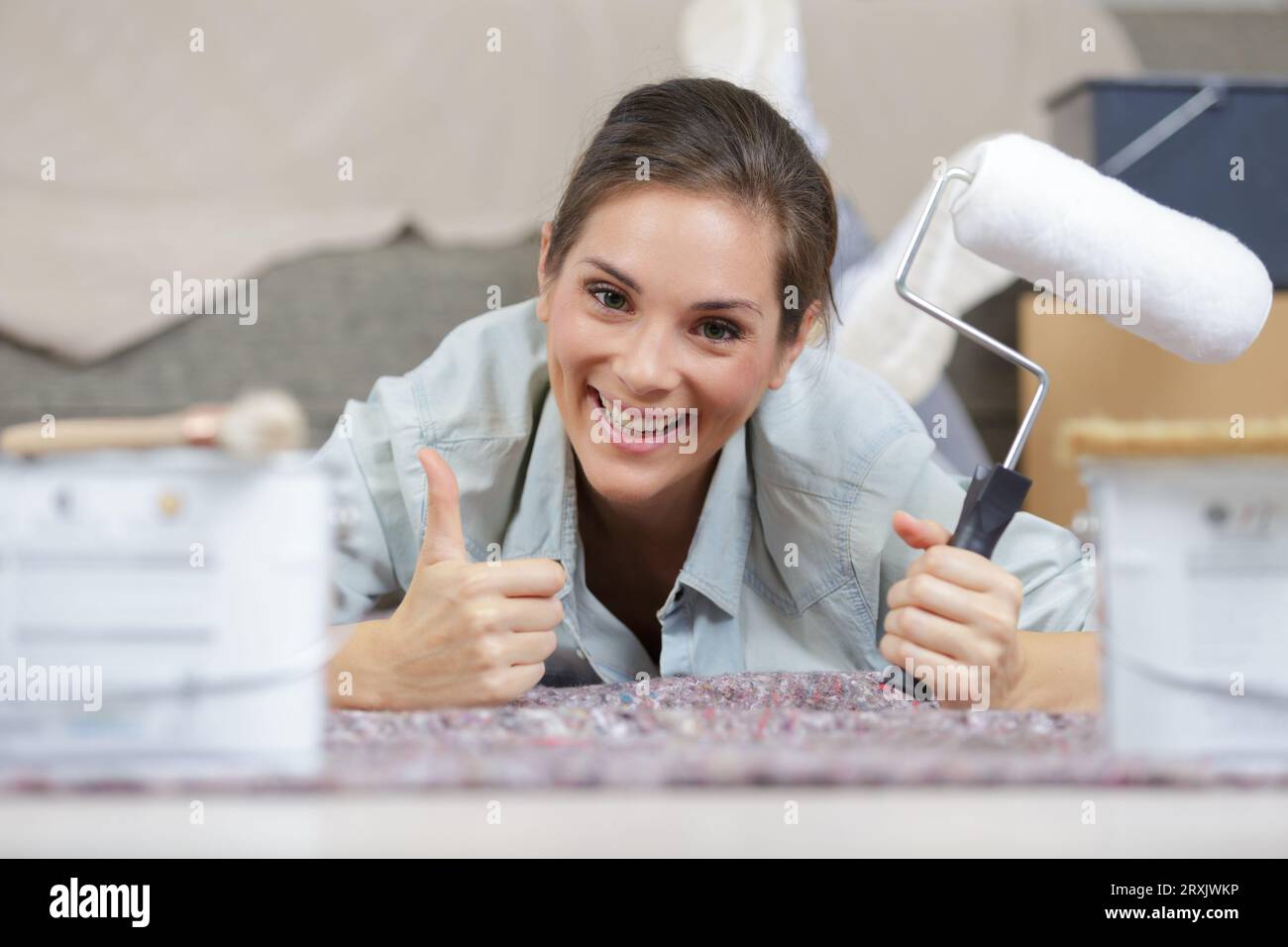 Hand thumbs up paint hi-res stock photography and images - Alamy