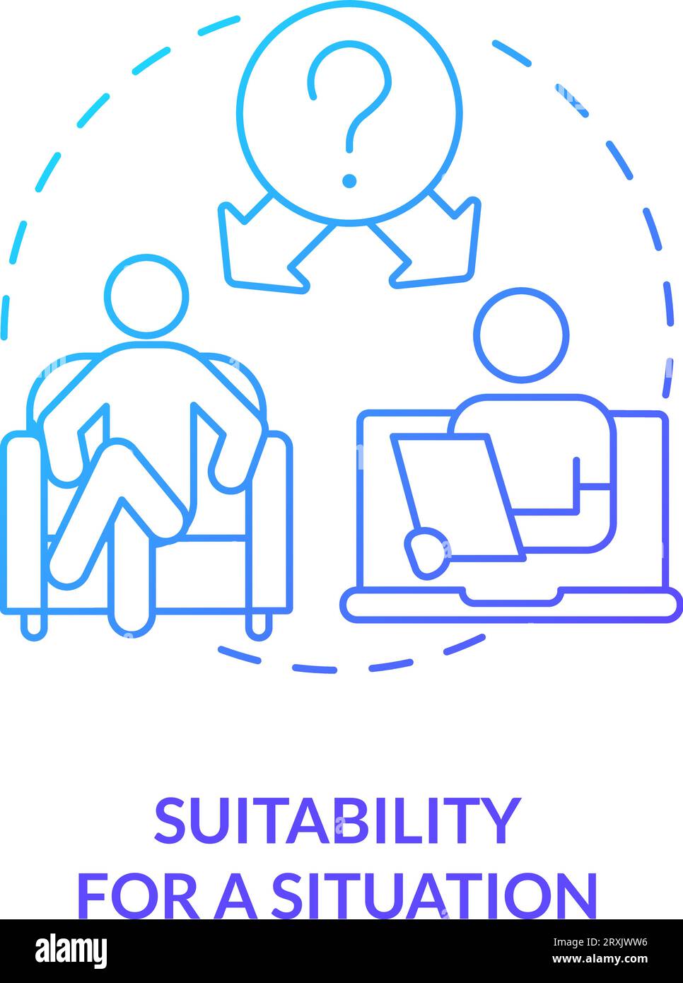 2D suitable for a situation linear icon concept Stock Vector Image ...