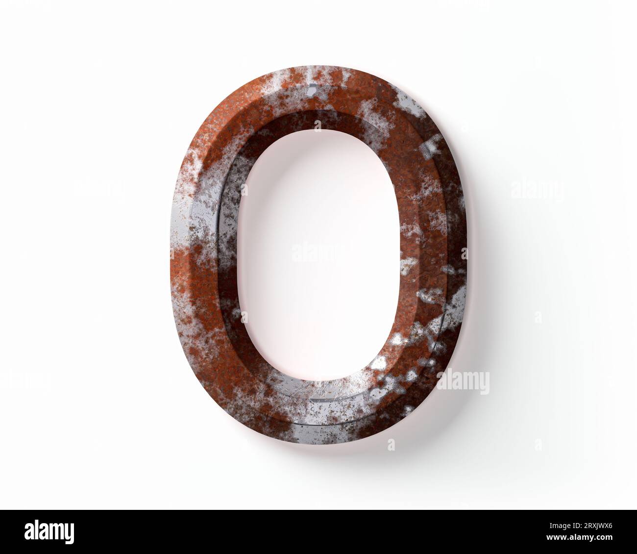 Letters made of rusty metal. 3d illustration of rust iron alphabet ...