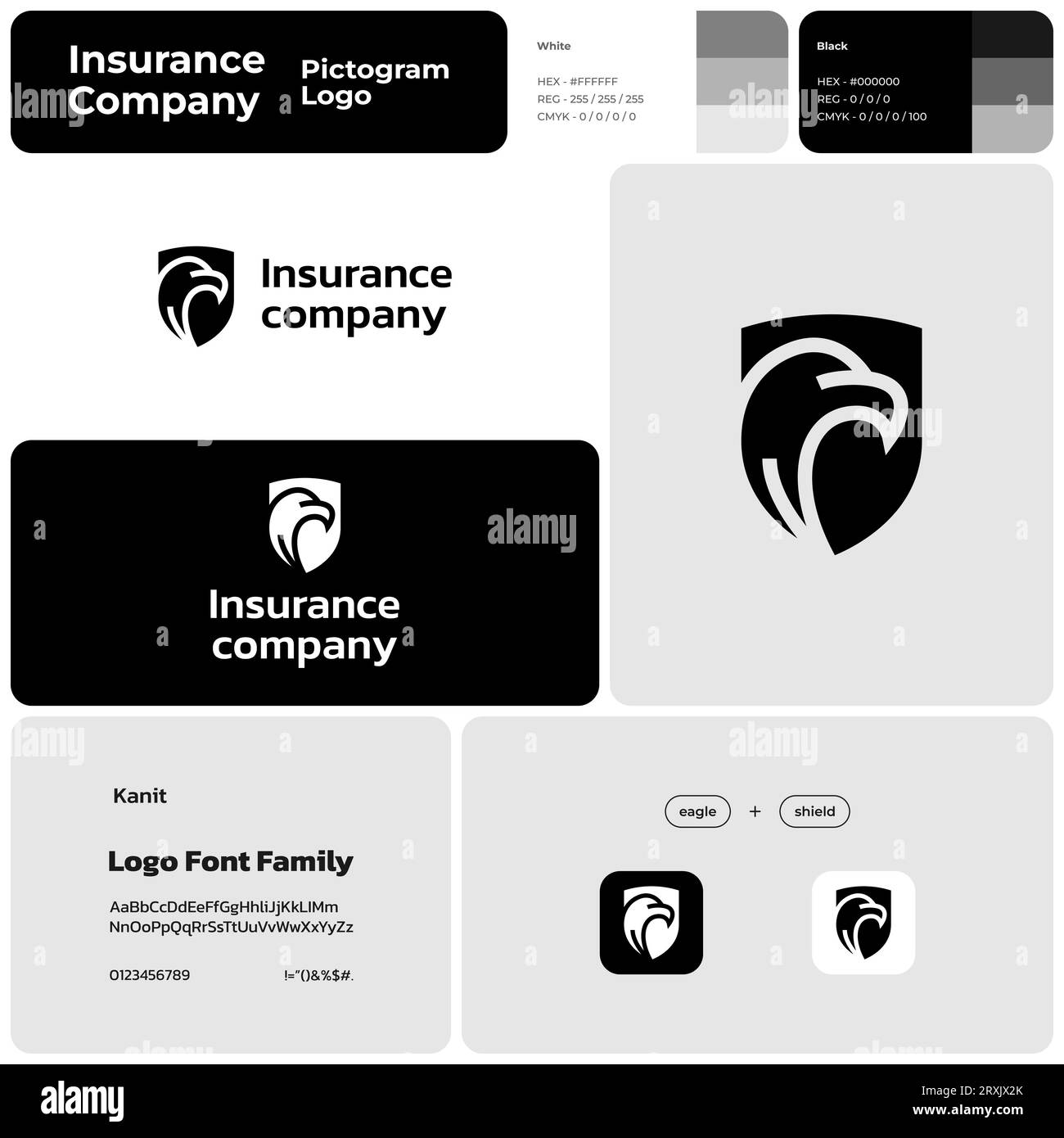 Insurance company logo Black and White Stock Photos & Images - Alamy