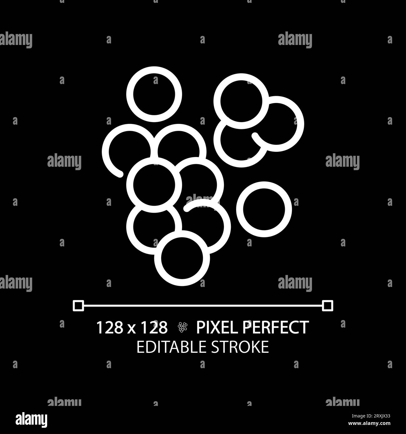 2D customizable thin line white coccus icon Stock Vector Image & Art - Alamy