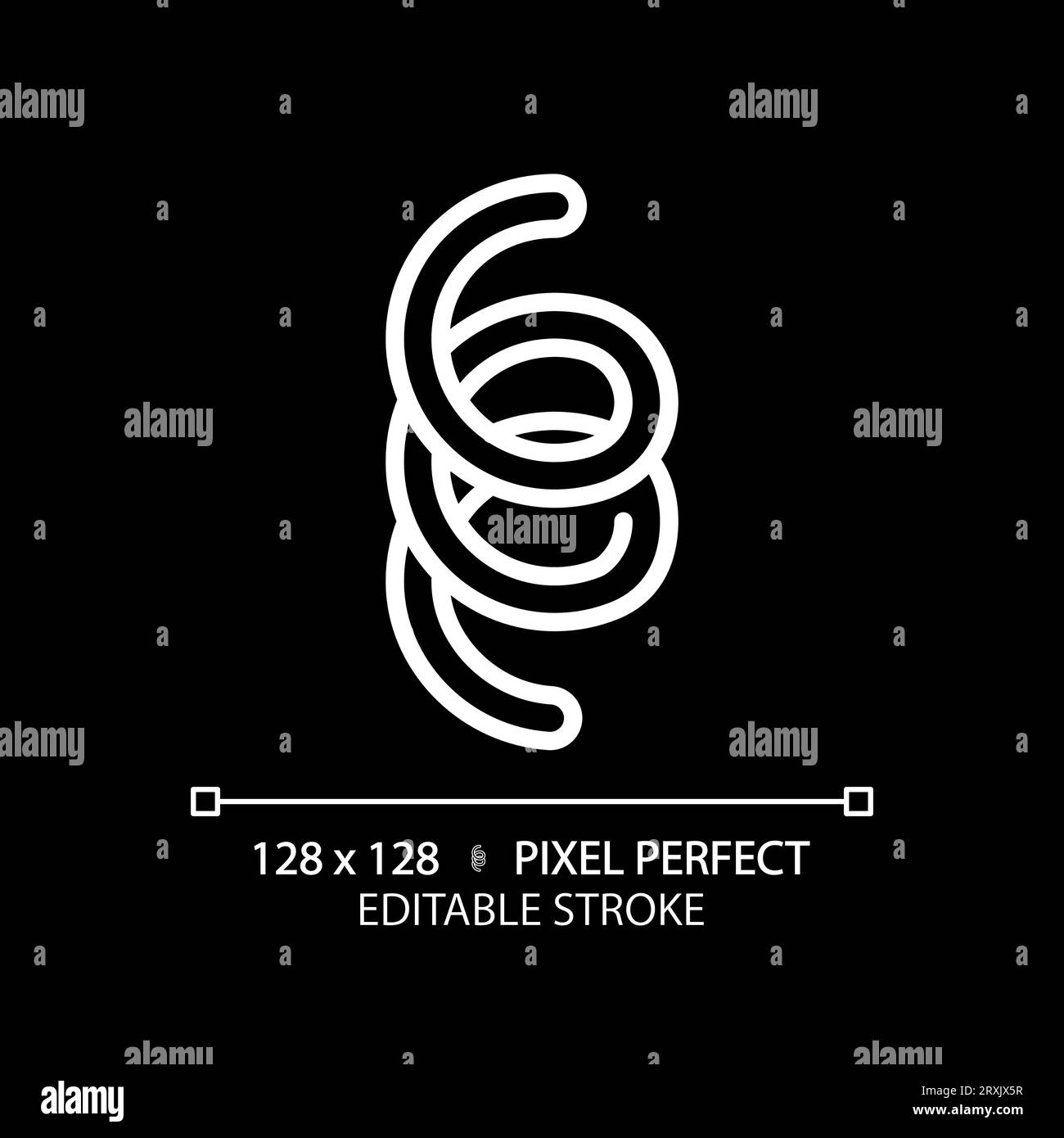 2D customizable thin line white spirochete icon Stock Vector Image & Art - Alamy