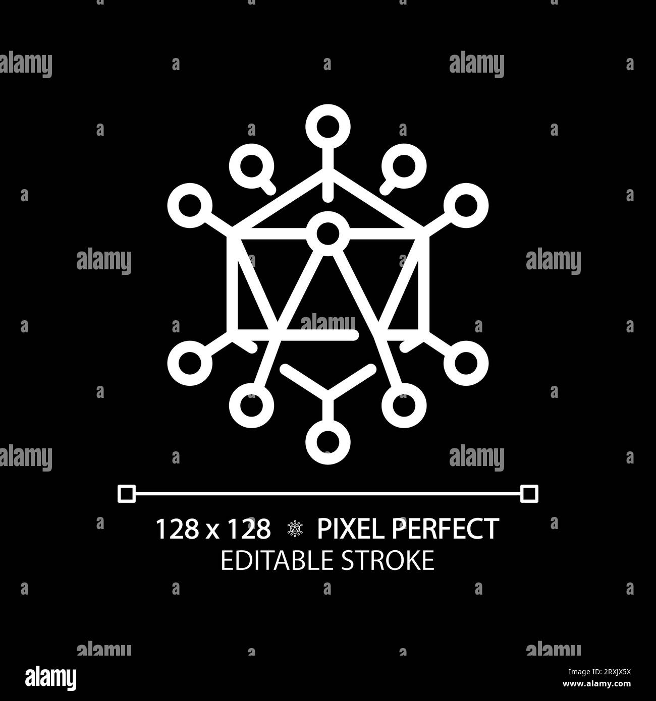 2D customizable thin line white adenovirus icon Stock Vector Image & Art - Alamy