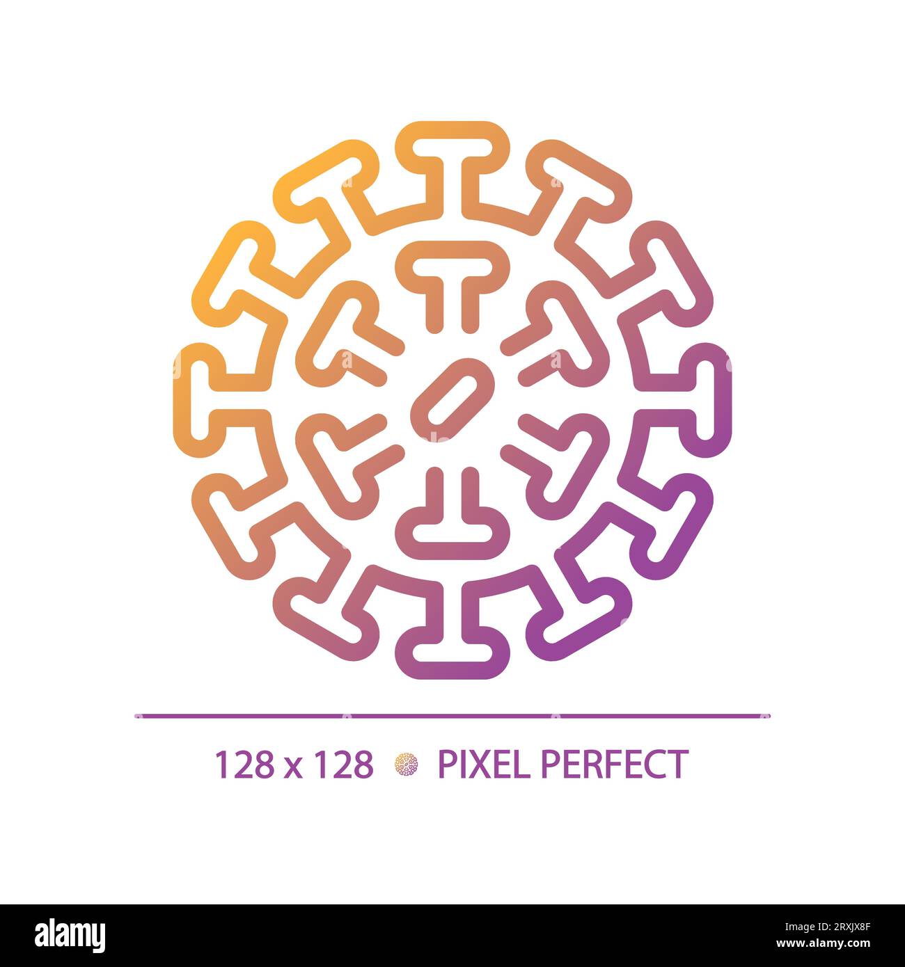 2D simple thin line gradient rotavirus icon Stock Vector Image & Art ...