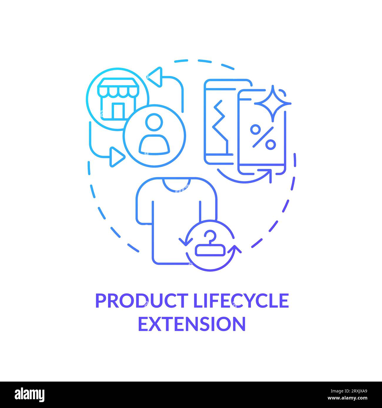 2D gradient icon product lifecycle extension concept Stock Vector Image ... 2D gradient icon product lifecycle extension concept Stock Vector Image ...
