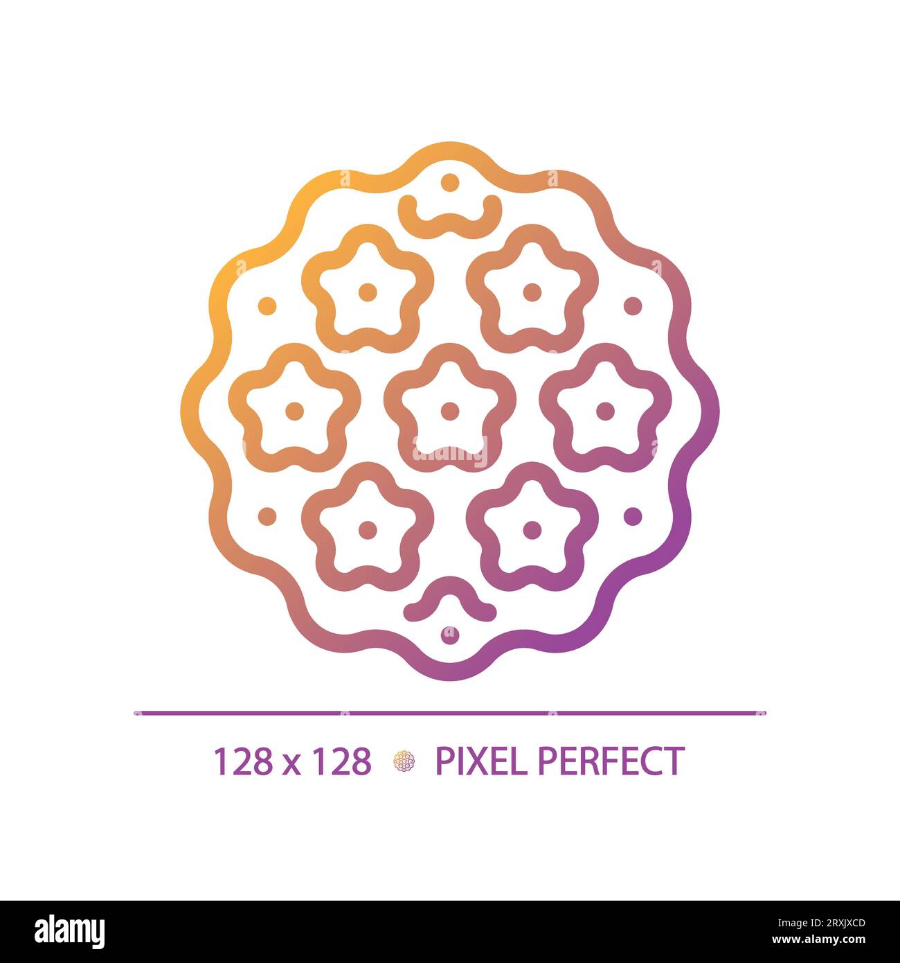 2D simple thin line gradient bacteria icon Stock Vector Image & Art - Alamy