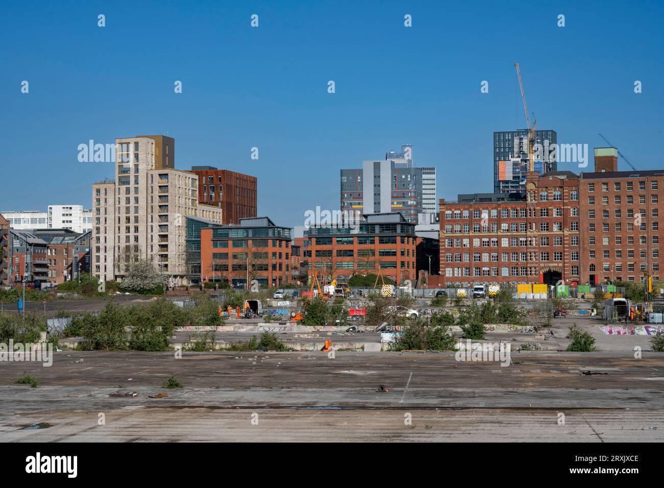 Cleared Central Retail Park Site, Manchester Stock Photo - Alamy