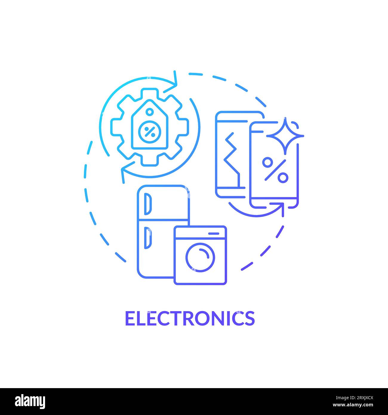 2D gradient linear electronics icon concept Stock Vector Image & Art - Alamy