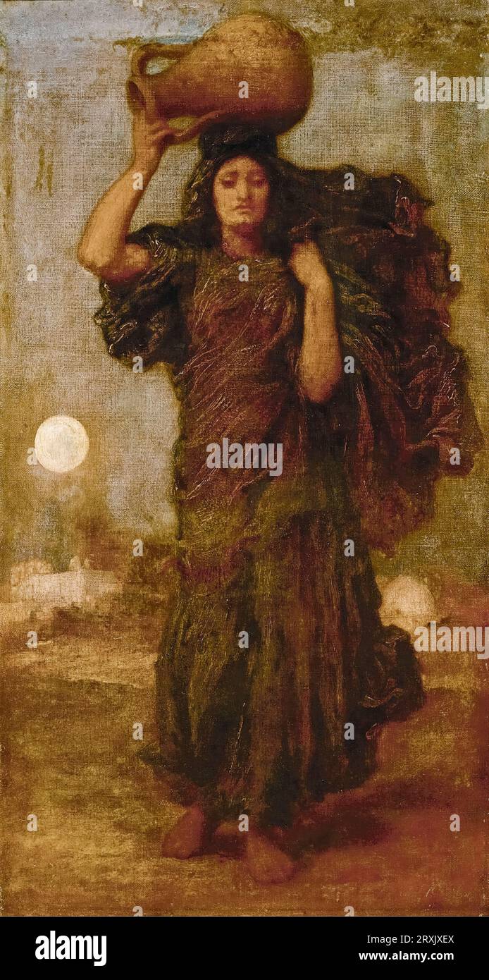 Frederic Leighton, A Nile Woman, portrait painting in oil on canvas ...
