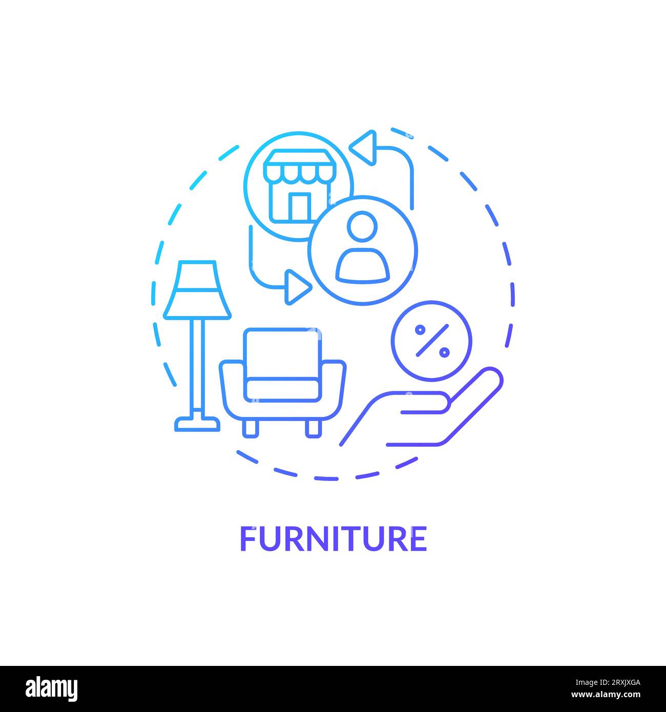 2D gradient thin linear icon furniture concept Stock Vector Image & Art ... 2D gradient thin linear icon furniture concept Stock Vector Image & Art ...