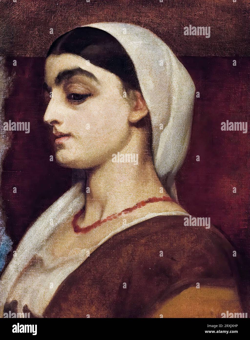 Frederic Leighton, Portrait of Stella, painting in oil on canvas, circa ...