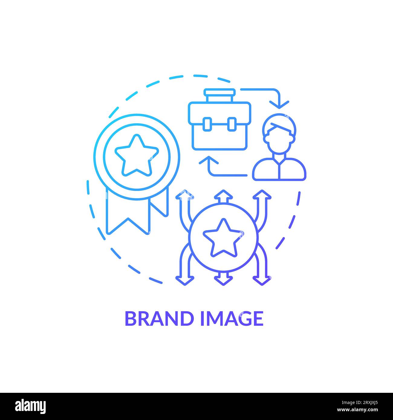 2D gradient thin line icon brand image concept Stock Vector Image & Art - Alamy