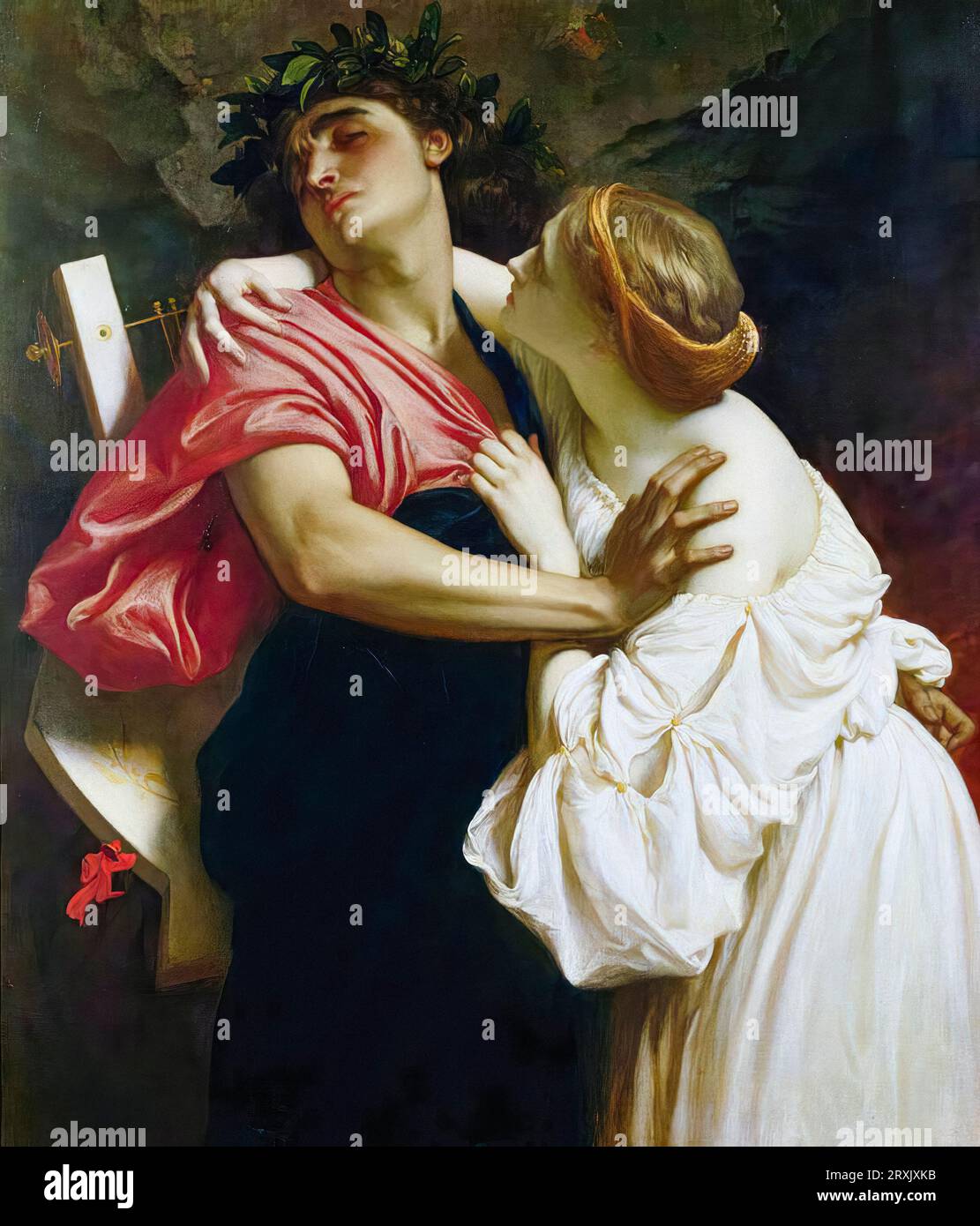 Frederic Leighton, Orpheus And Eurydice, painting in oil on canvas ...