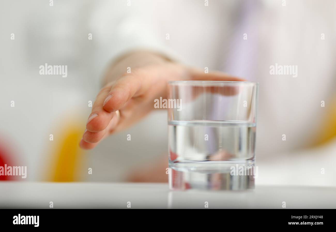 Male arm stretching out to glass Stock Photo - Alamy