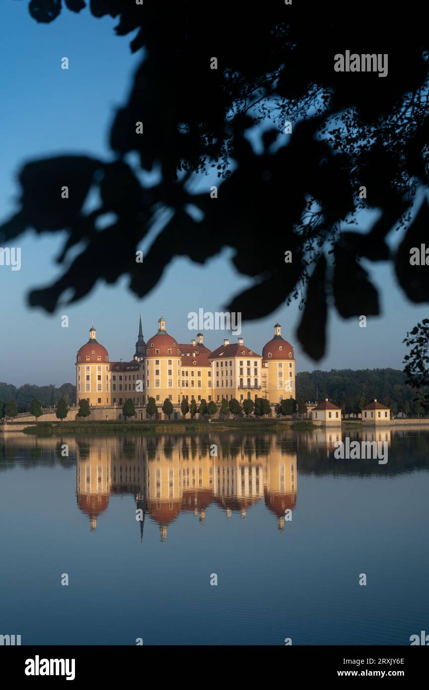 Moritzburg, Germany. 26th Sep, 2023. Moritzburg Castle, the former hunting lodge of the Wettins ...