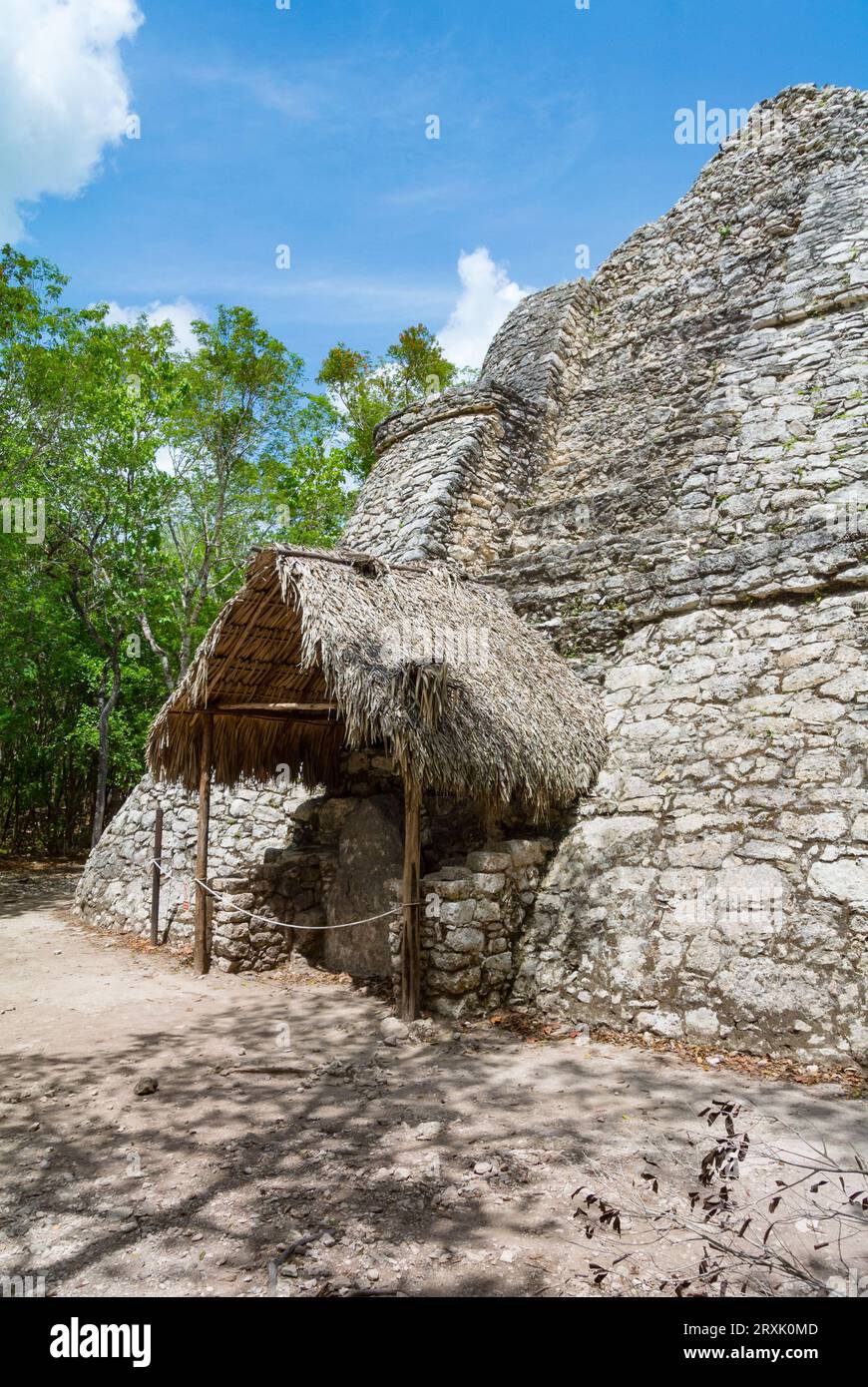 Coba, Quintana Roo, Mexico, A small pyramid of Coba that is an ancient ...