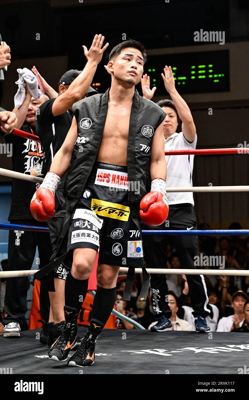 Hiroto Kyoguchi of Japan before the 10R flyweight boxing bout at ...