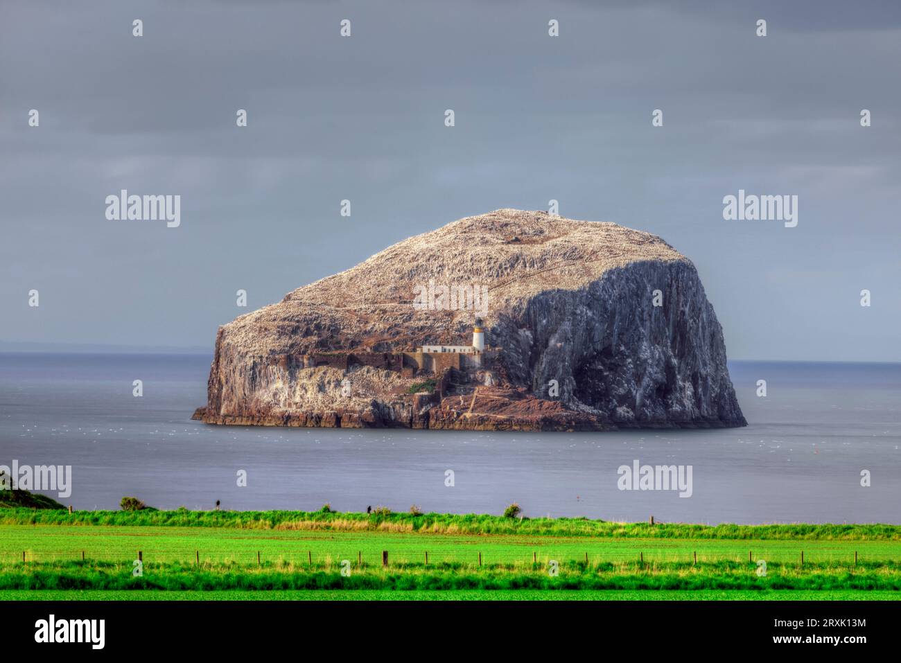 The ruined clifftop castle Tantallon in North Berwick, East Lothian ...