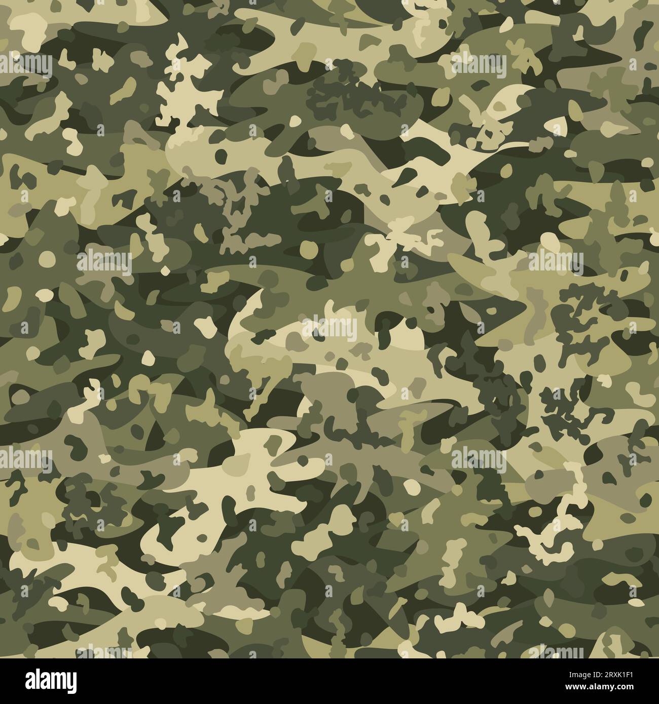 Texture Military Camouflage Seamless Pattern Abstract Army Vector