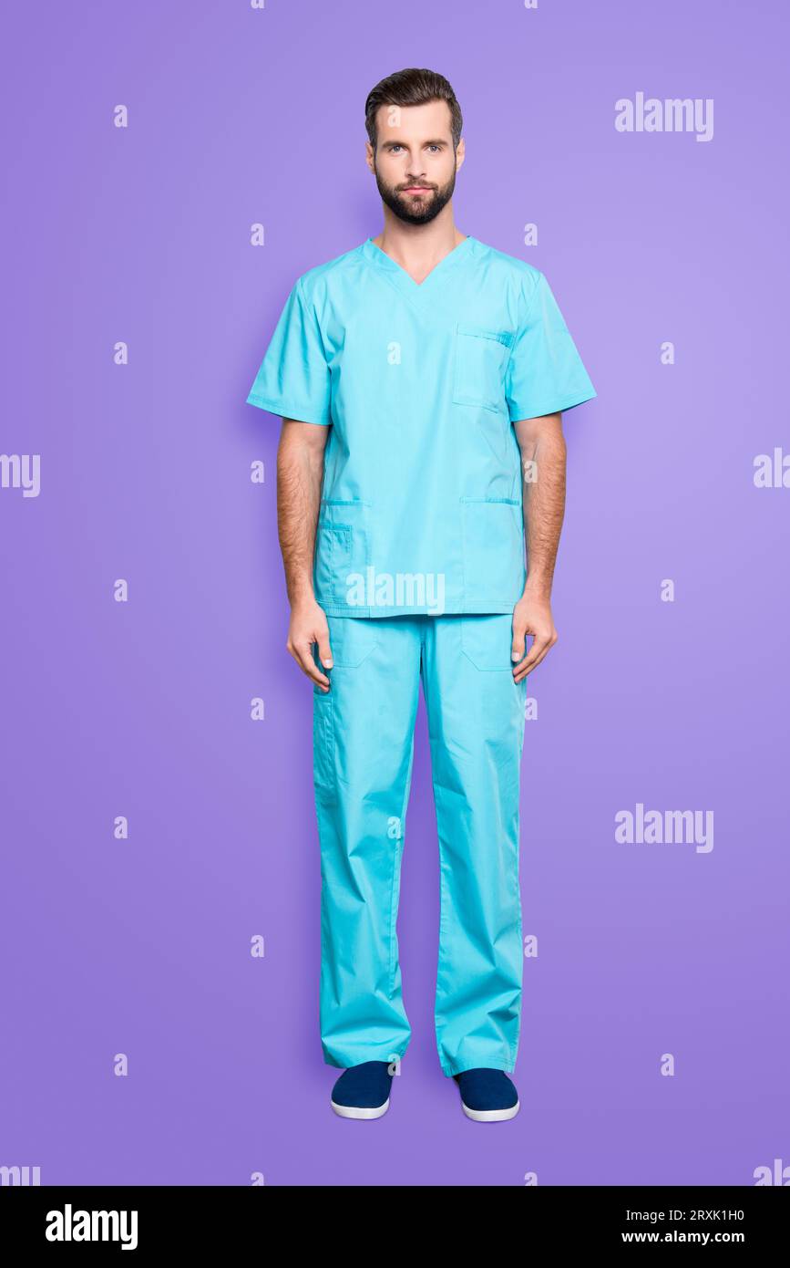 Full size body portrait of virile harsh man with bristle, hairstyle in ...