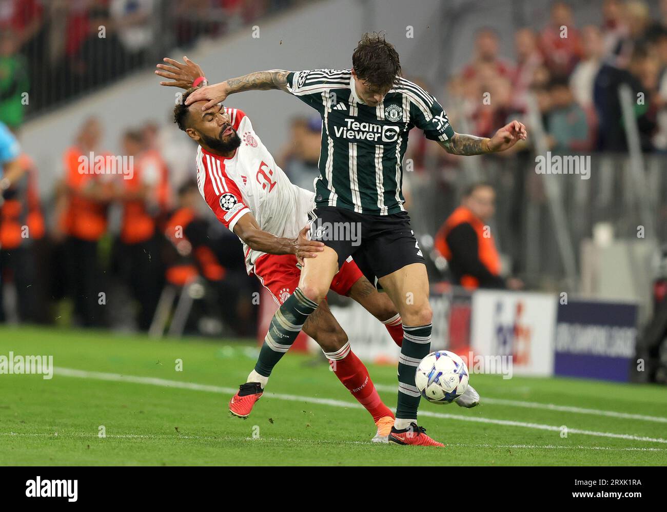 Eric Maxim Choupo-Moting of FC Bayern Muenchen , Victor Lindeloef of ...