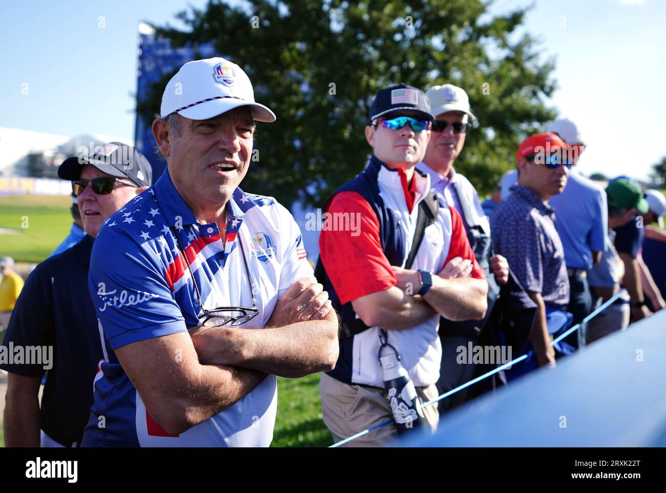 USA fans at the Marco Simone Golf and Country Club, Rome, Italy, ahead ...