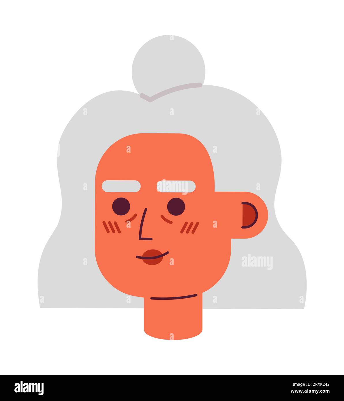 Hispanic senior citizen 2D vector avatar illustration Stock Vector ...