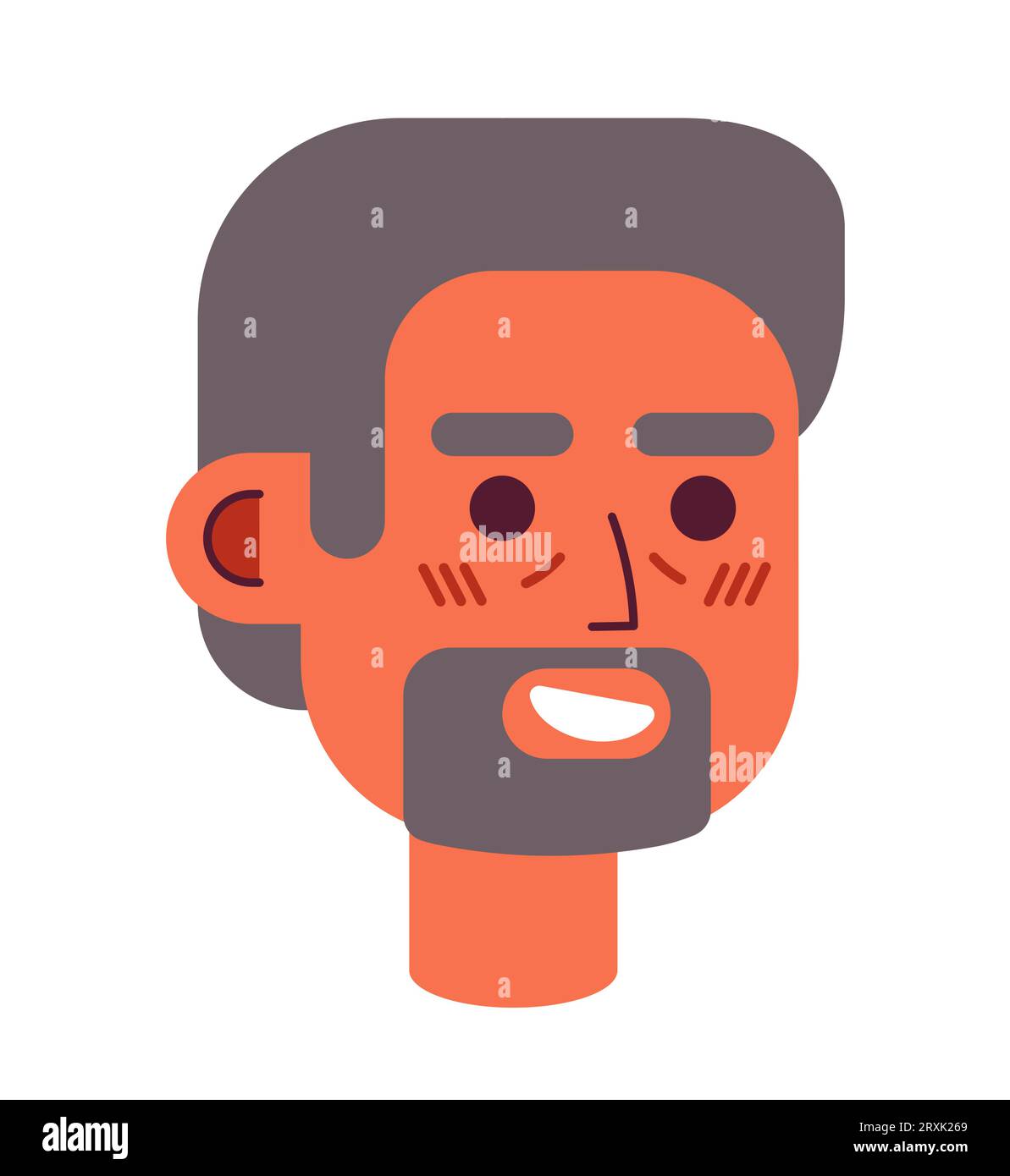 Excited senior guy 2D vector avatar illustration Stock Vector Image ...