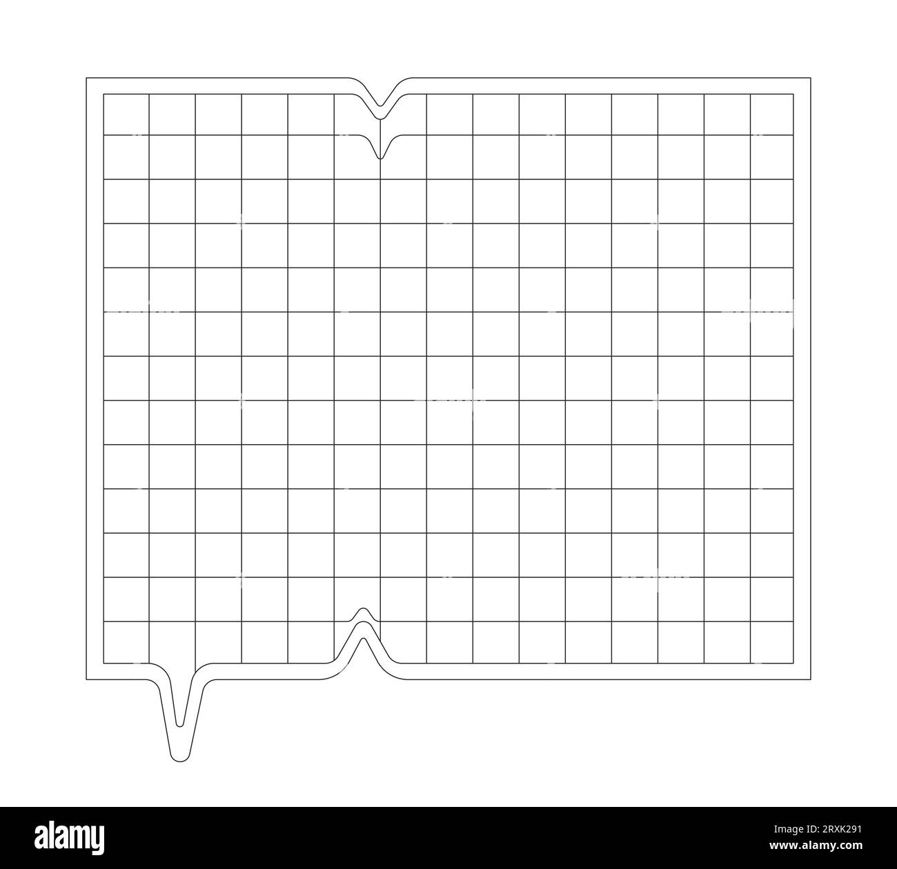 Grid Paper Groovy Background Black And White 2d Line Cartoon Object Stock Vector Image And Art Alamy