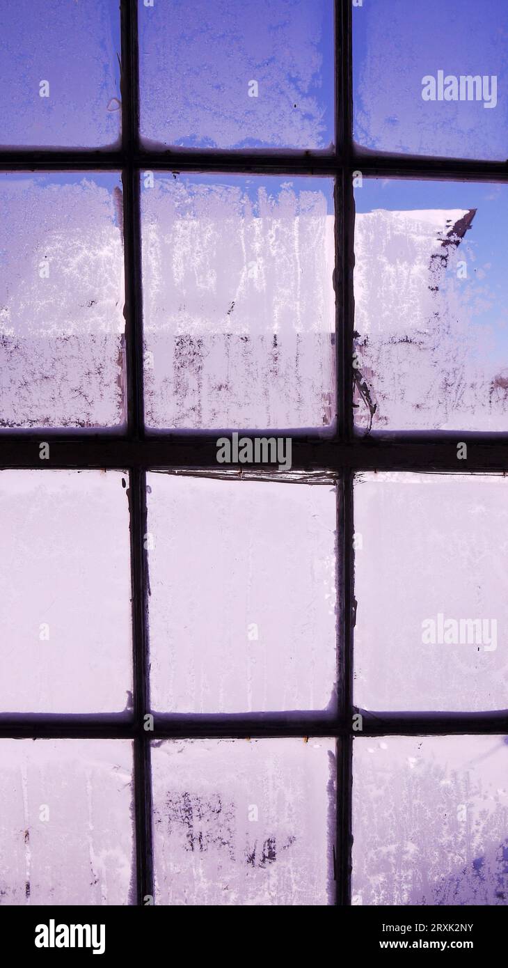 Frosted window panes Stock Photo - Alamy