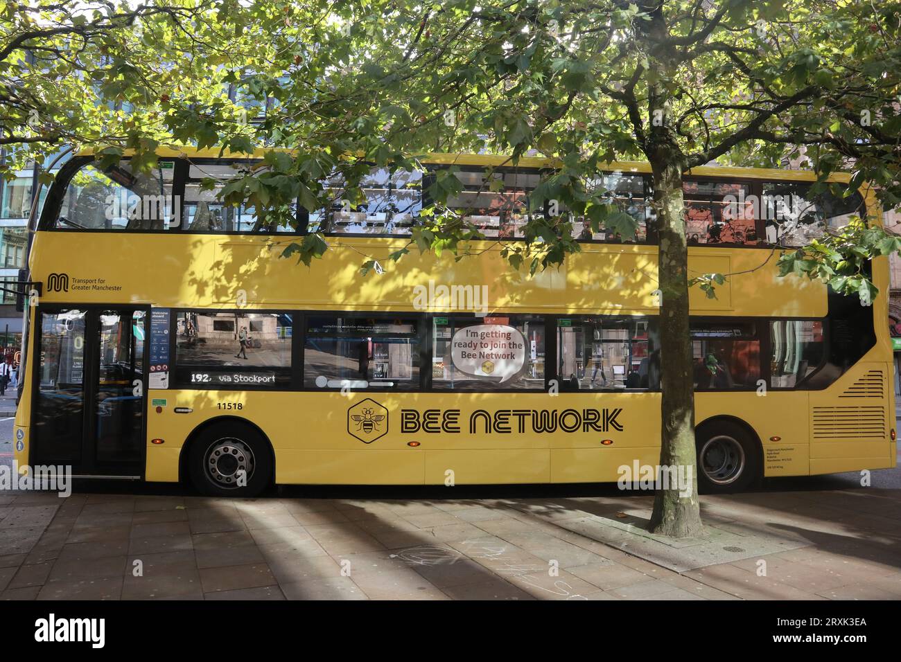 Manchester England UK Manchester Bee Network bus with new livery on ...