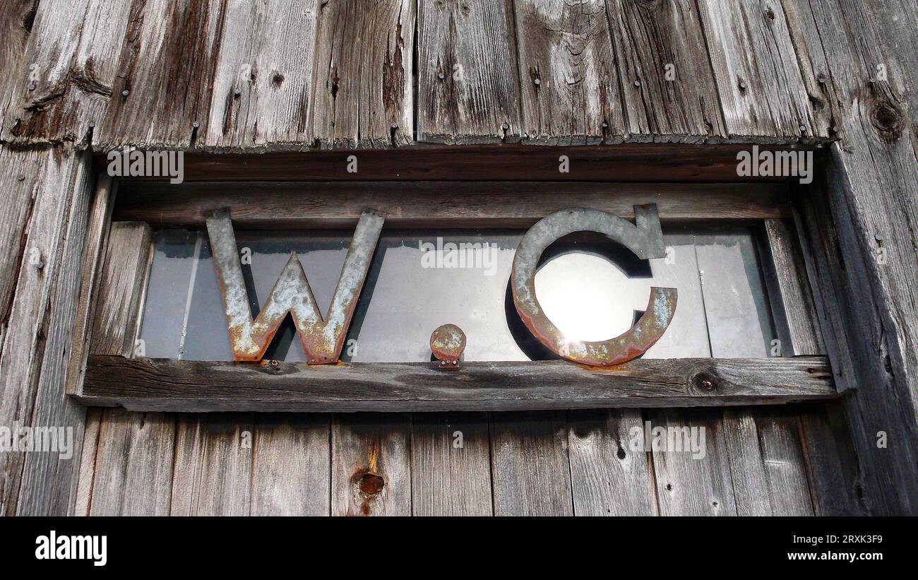 Old wooden water closet Stock Photo - Alamy