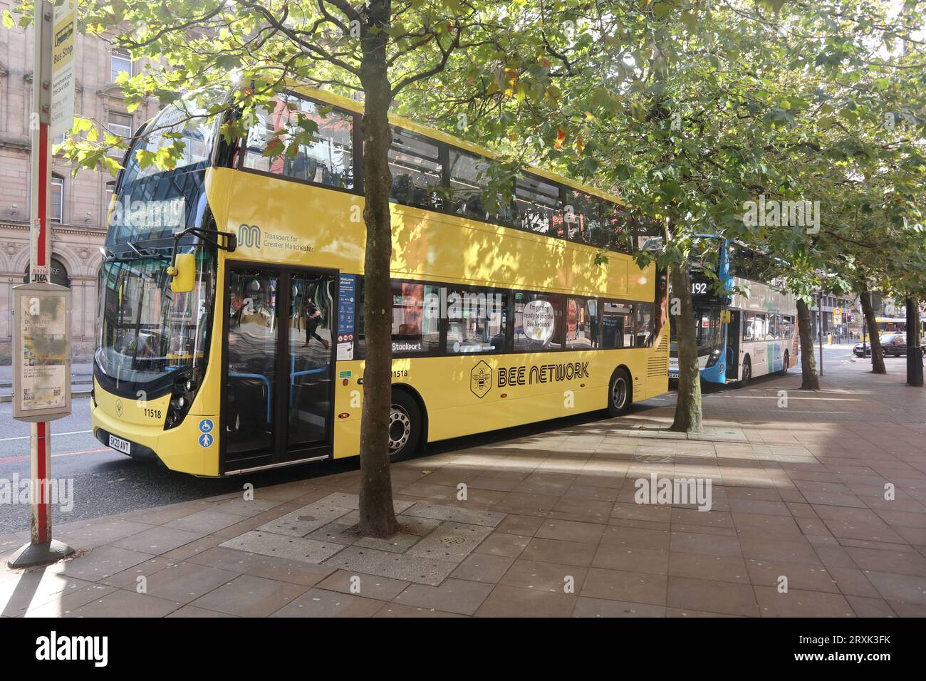 Manchester England UK Manchester Bee Network bus with new livery on ...