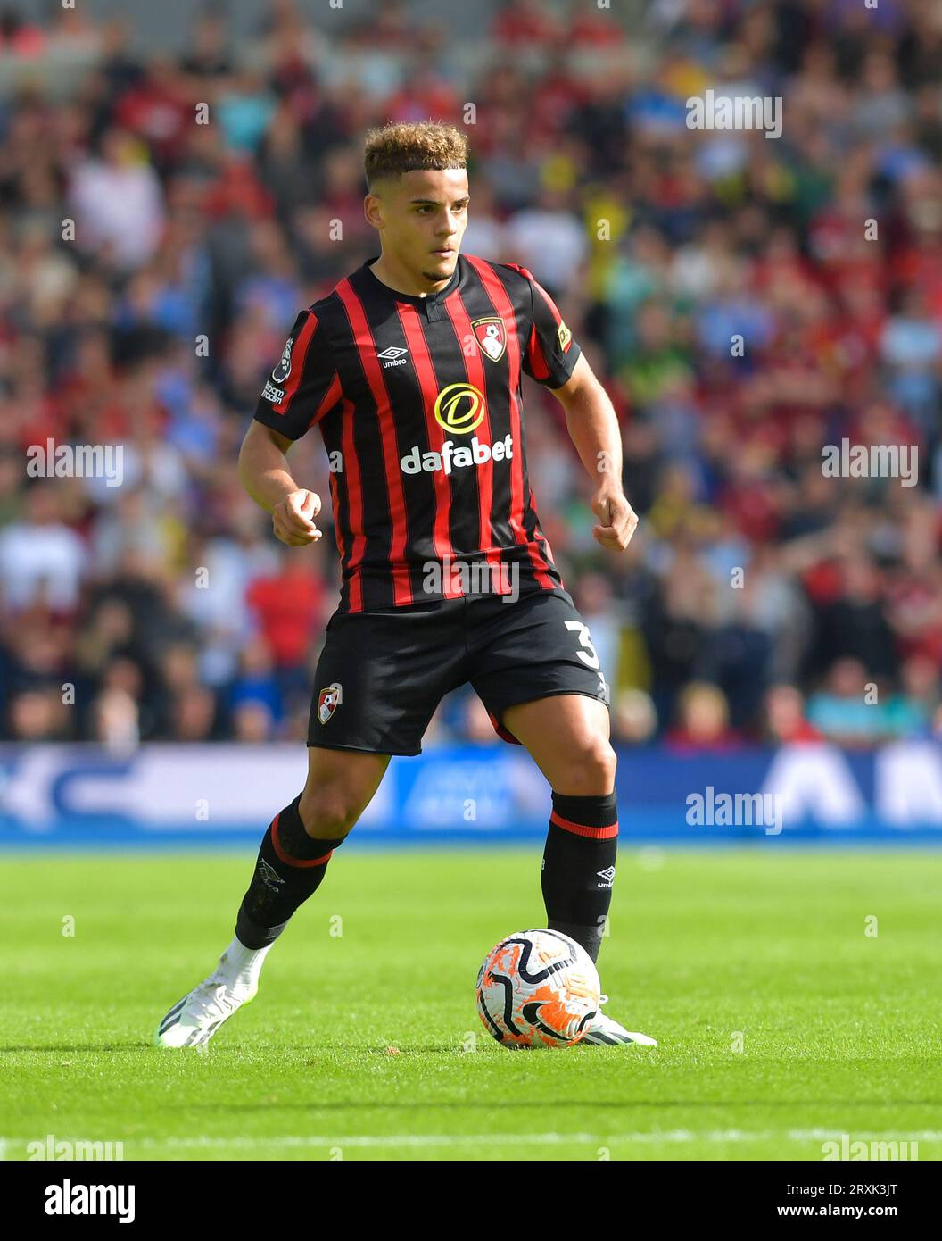 Max Aarons of Bournemouth during the Premier League match between ...