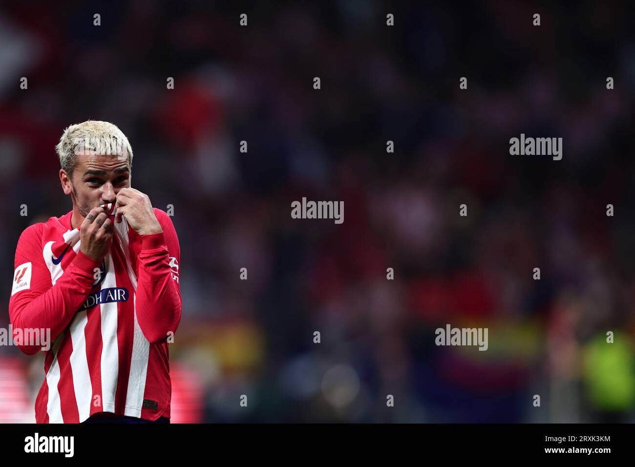 Antoine Griezmann of Club Atletico de Madrid celebrates after scoring a ...