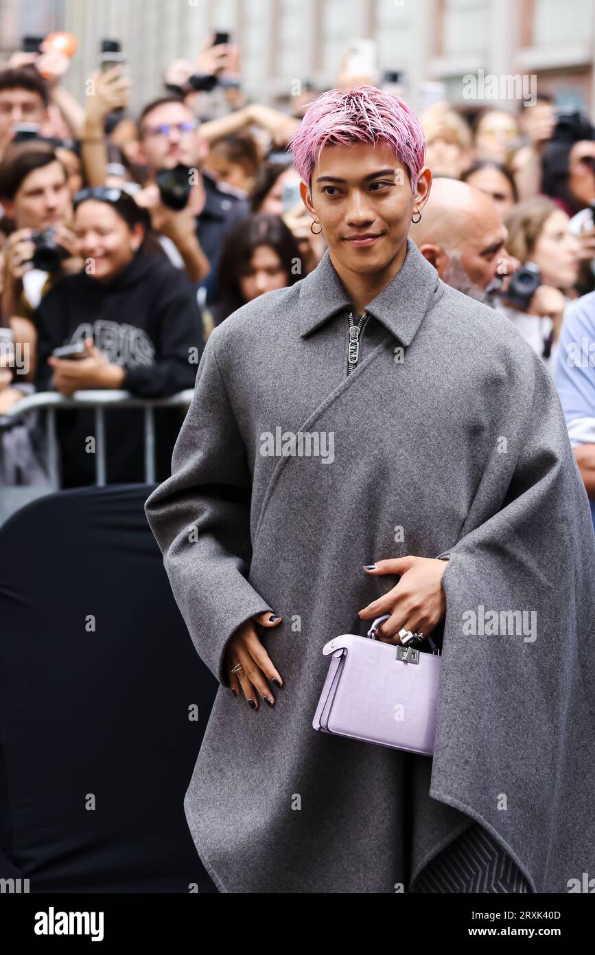 Milan, Italy. 20th Sep, 2023. Yamato Inoue attends the Fendi fashion ...