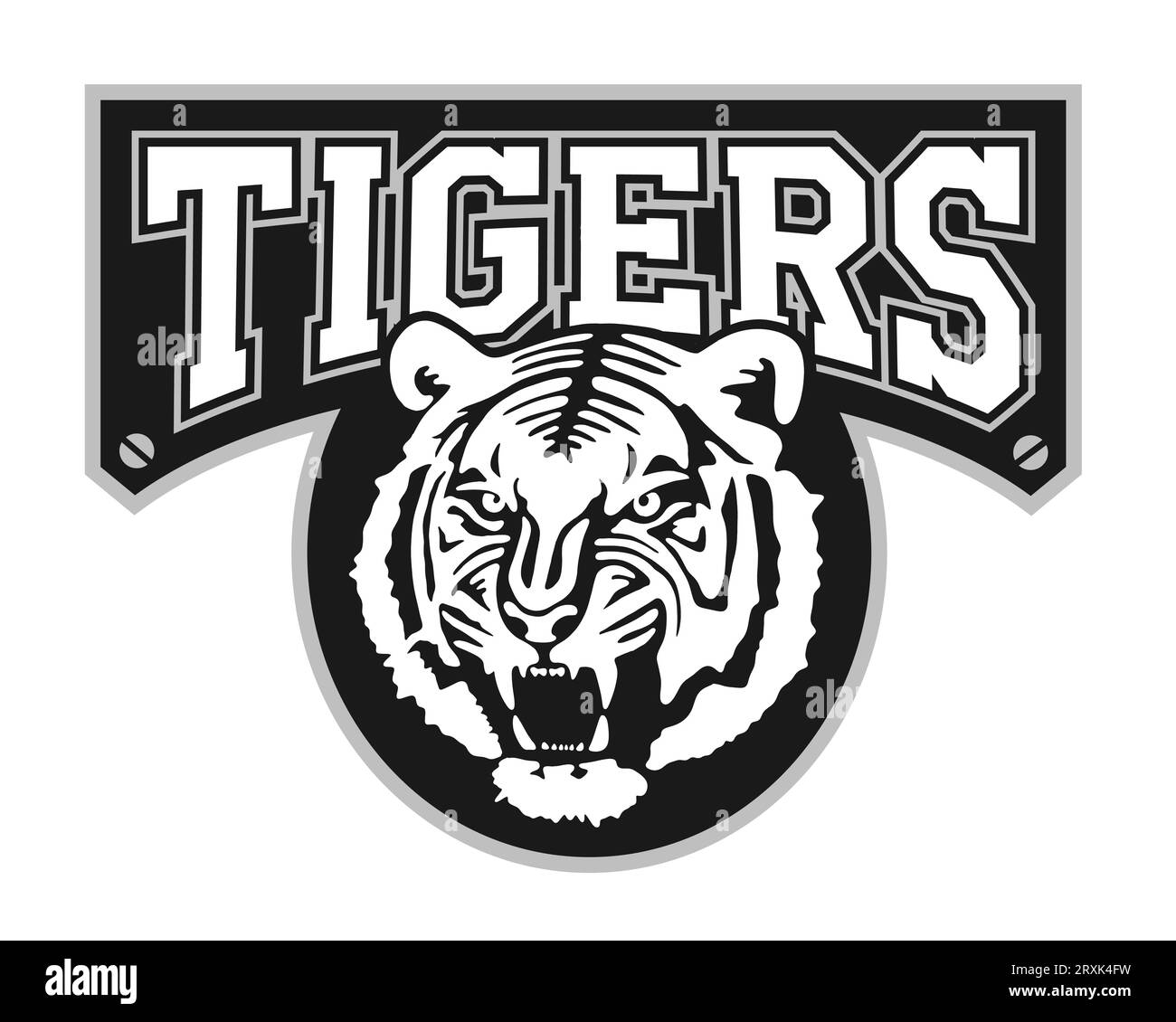 Tiger logo Black and White Stock Photos & Images - Alamy