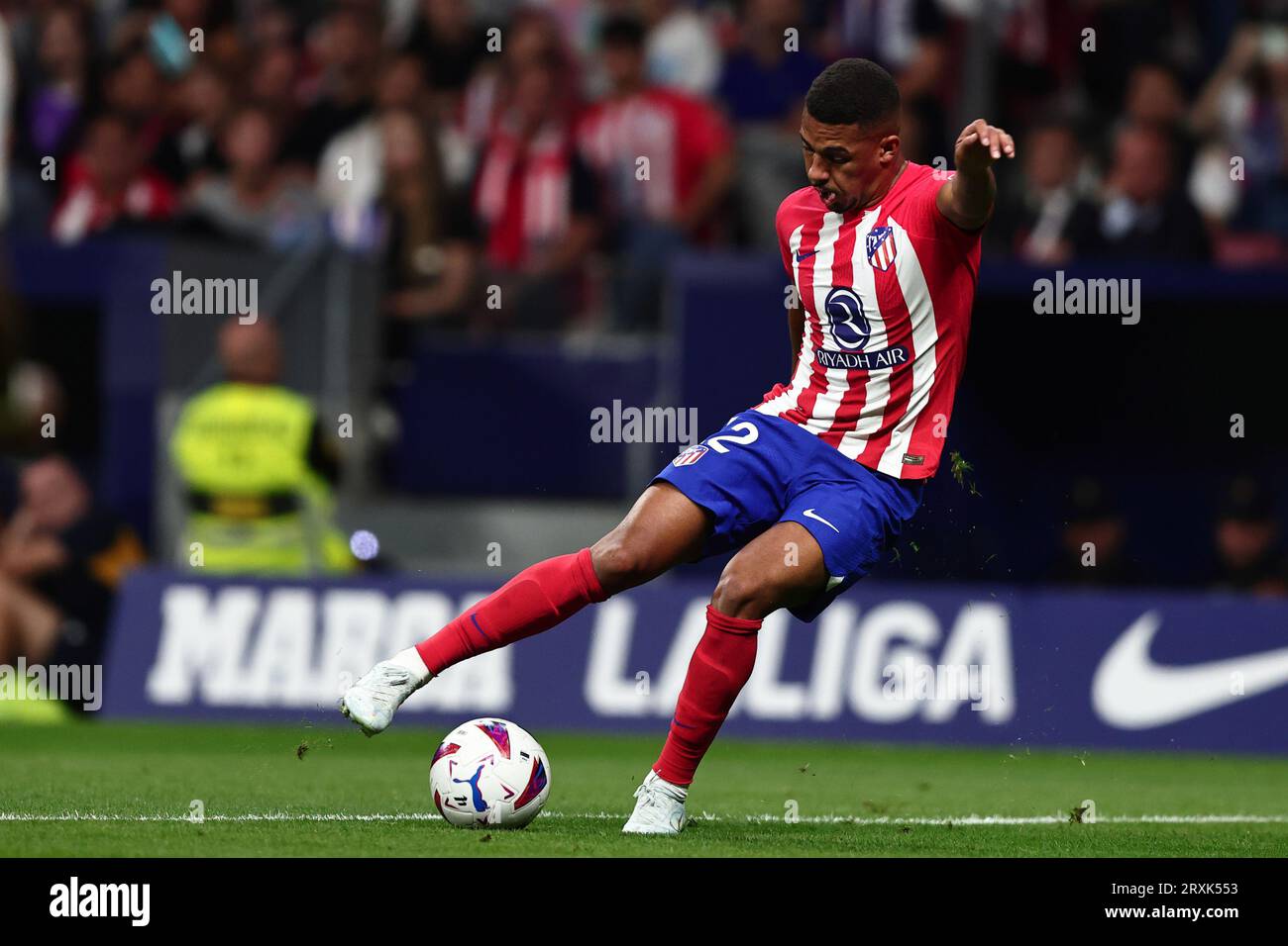 Samuel Lino of Club Atletico de Madrid in action during the La Liga ...