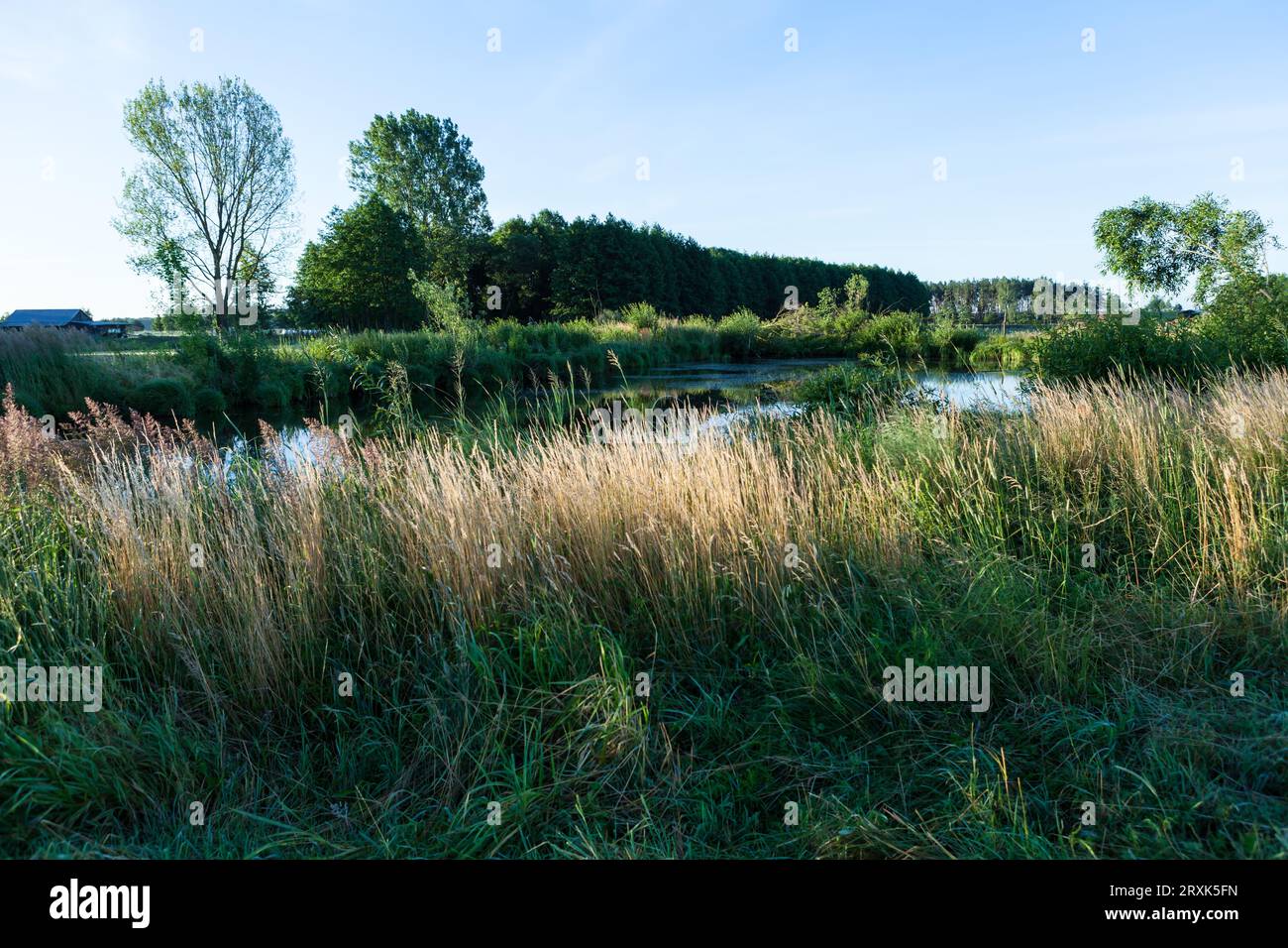 Open-air museum old village Husinka, Podlasie Poland. Landscape Stock ...