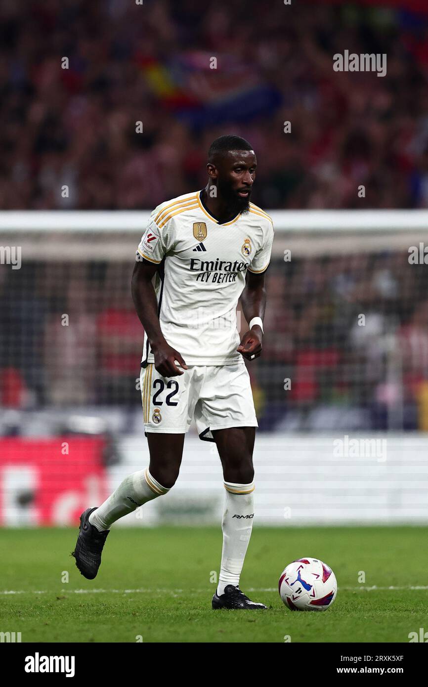 Antonio Rudiger of Real Madrid Cf in action during the La Liga match ...