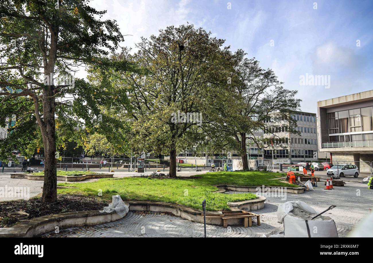 Visible progress being made to the Plymouth City Centre, the Civic ...