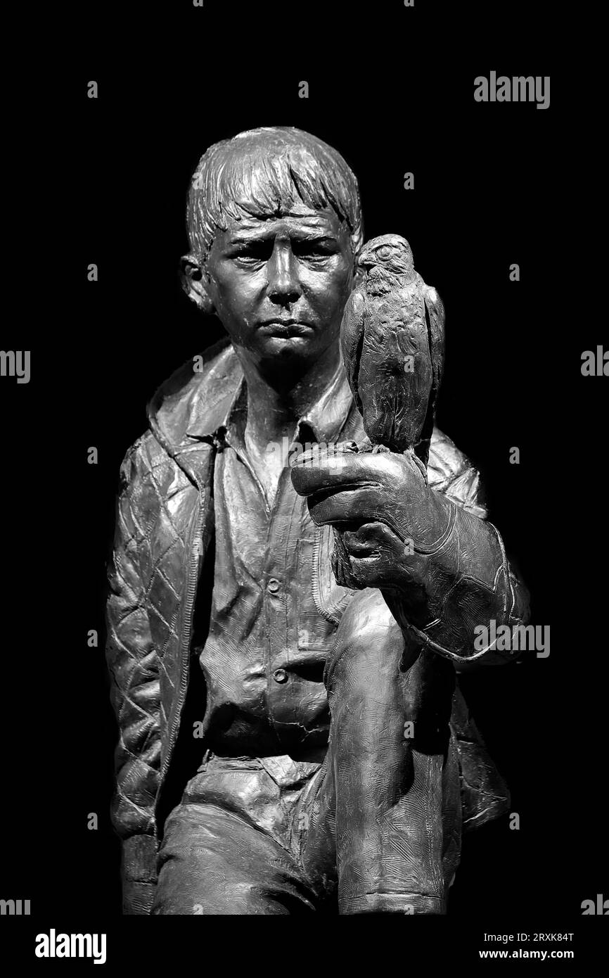 A sculpture Billy Casper in the film 'Kes' which has been installed in ...
