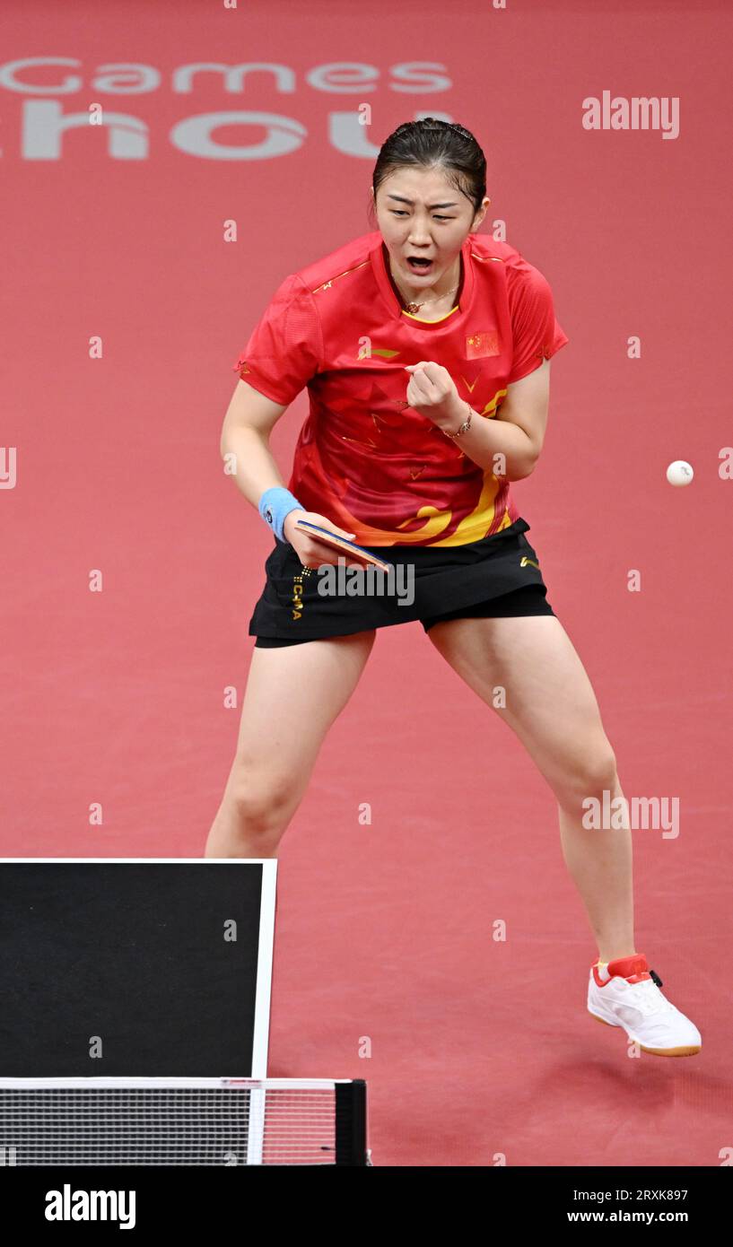 Hangzhou, China's Zhejiang Province. 26th Sep, 2023. Chen Meng of China ...