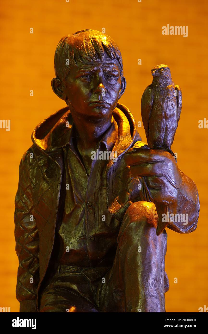 A sculpture Billy Casper in the film 'Kes' which has been installed in ...
