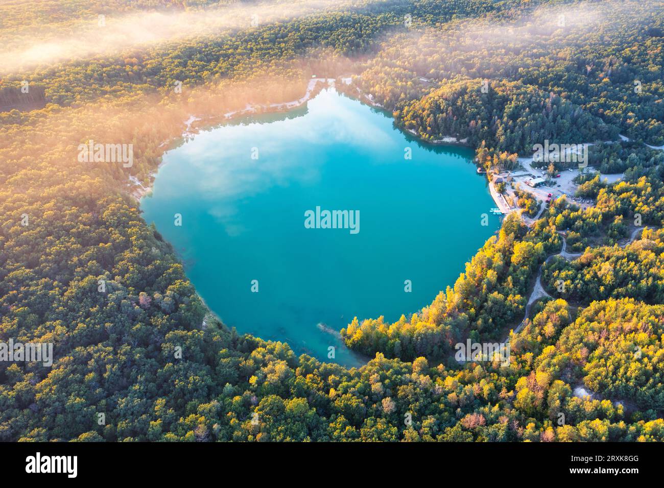 Bird's-Eye View of Serenity: Exploring a Summer Landscape around a ...