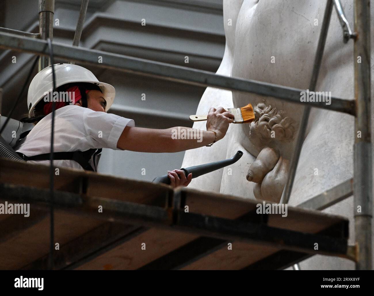 Michelangelo david restoration hi-res stock photography and images - Alamy