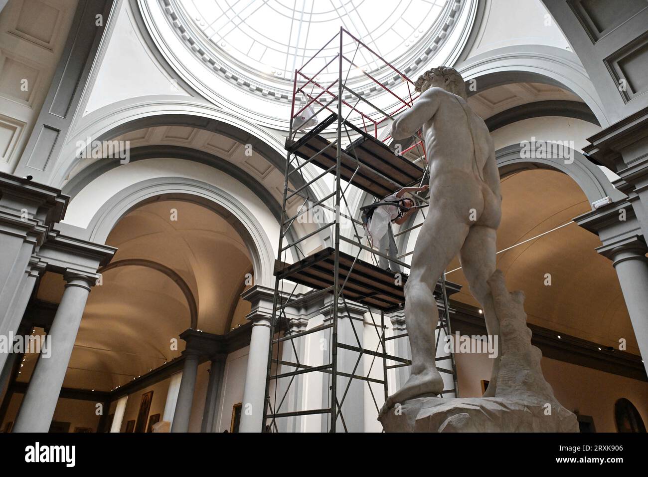 Michelangelo david restoration hi-res stock photography and images - Alamy