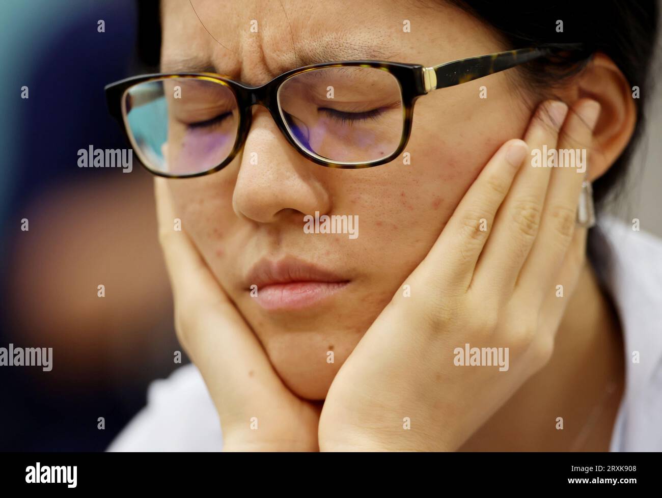 Hangzhou, China's Zhejiang Province. 26th Sep, 2023. Hou Yifan of China ...