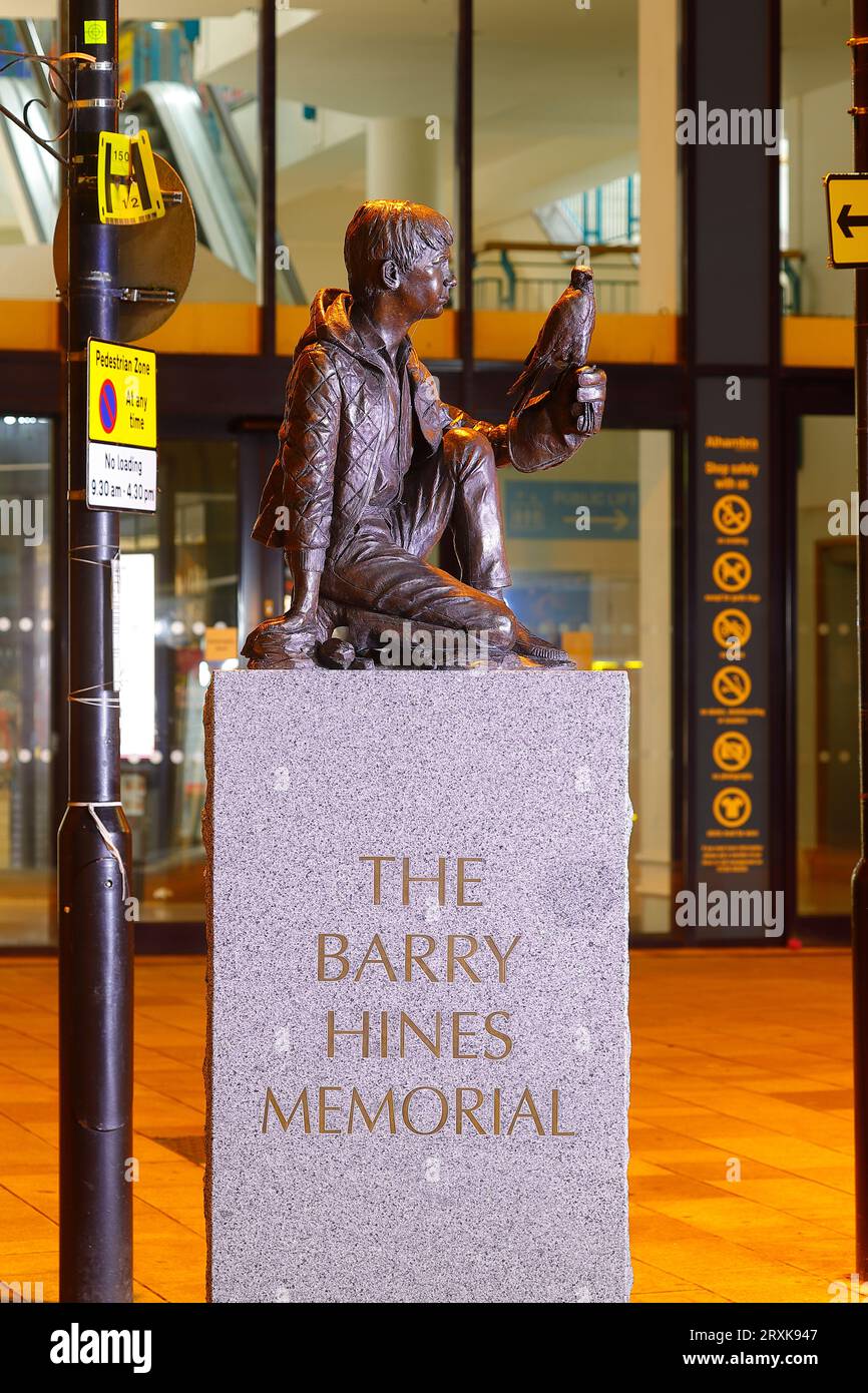 A sculpture Billy Casper in the film 'Kes' which has been installed in ...